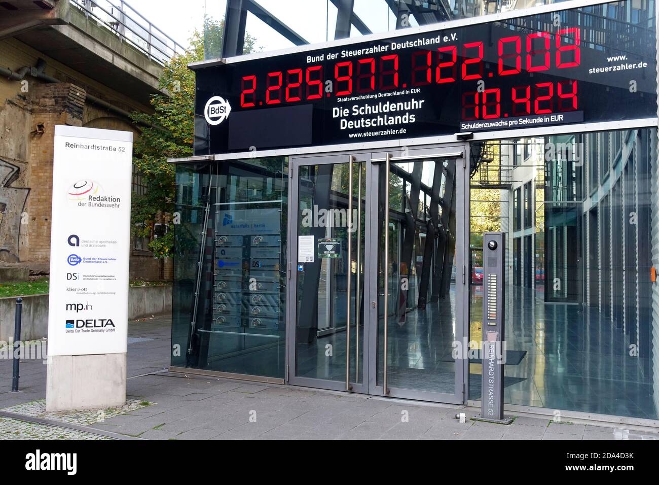 Debt clock,public counter, which displays the government debt , Berlin ...