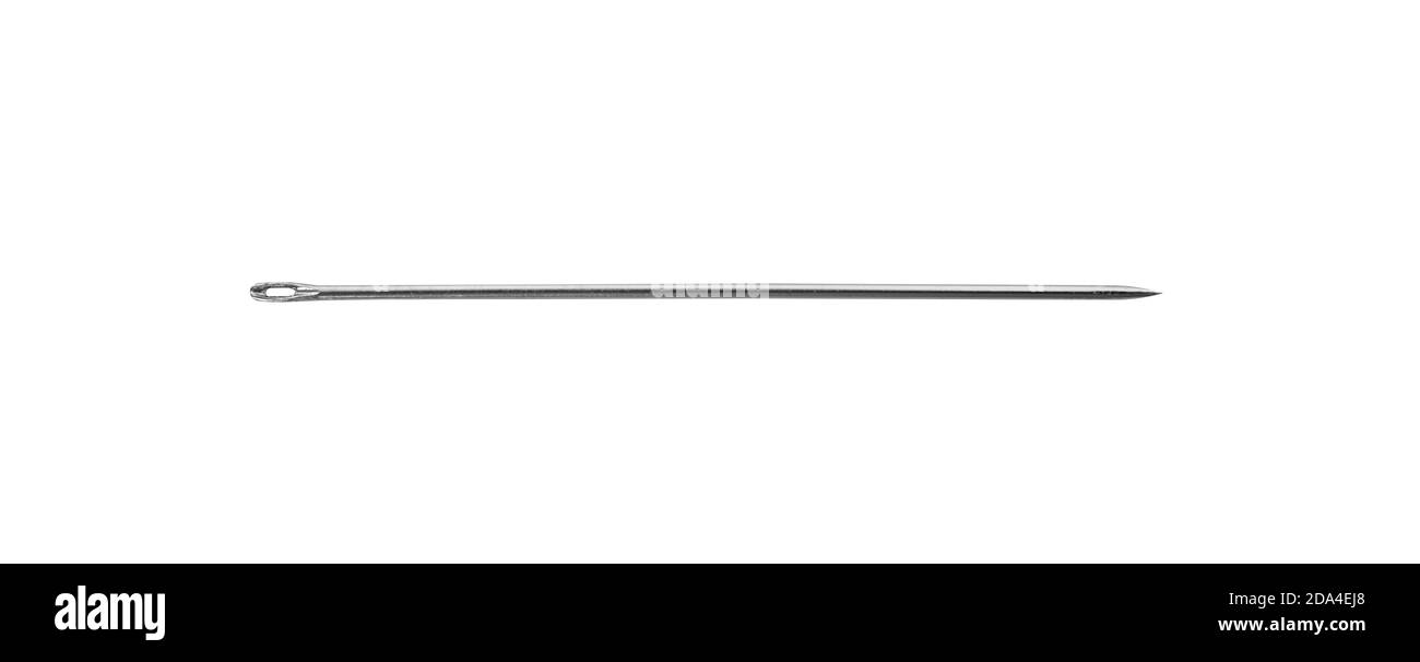 Steel Needle isolated on white background Stock Photo - Alamy