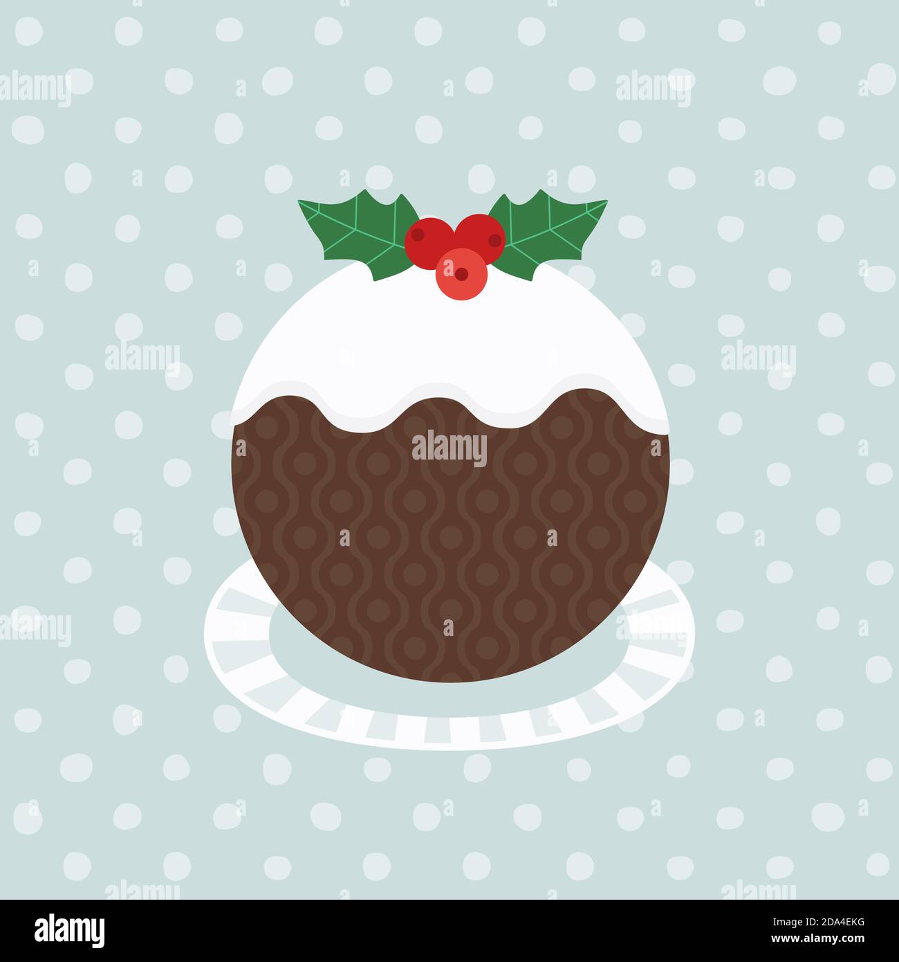Christmas Pudding Decorative vector poster Stock Vector Image & Art - Alamy