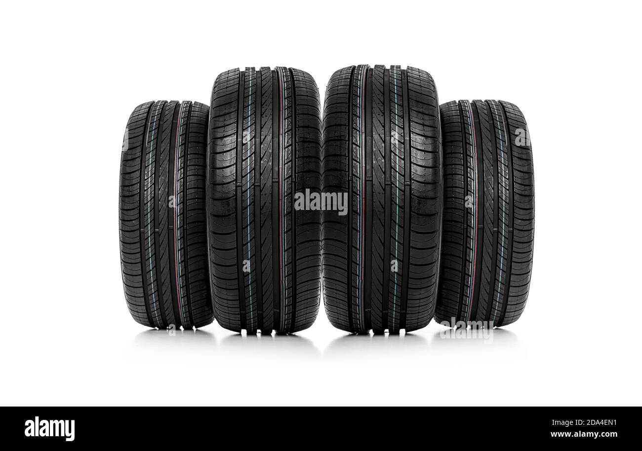 Car tires isolated Stock Photo - Alamy