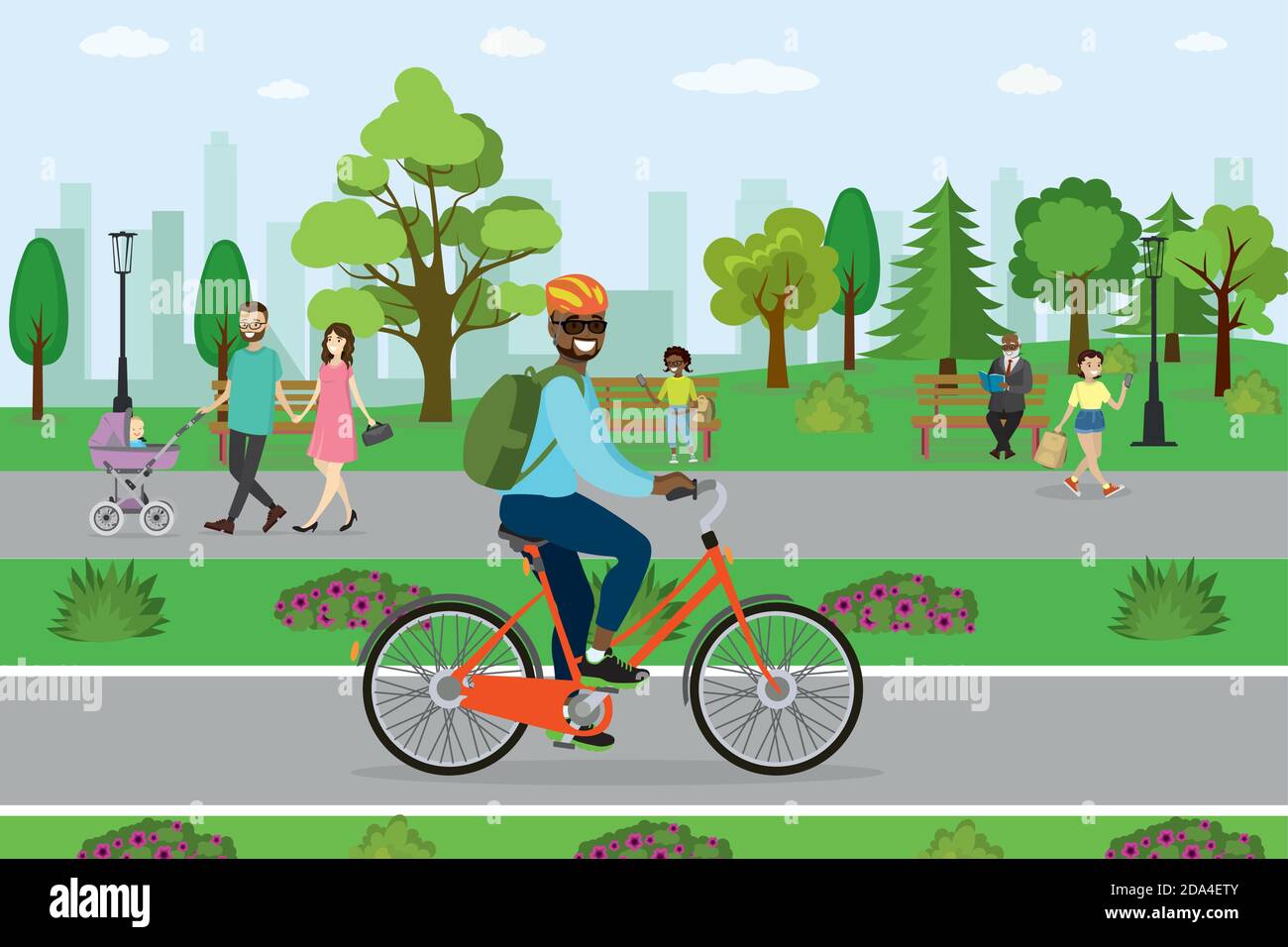 Retro american summer Stock Vector Images - Alamy