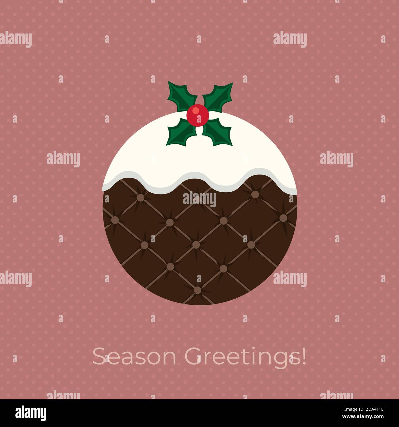 Christmas pudding vector Stock Vector Images - Alamy