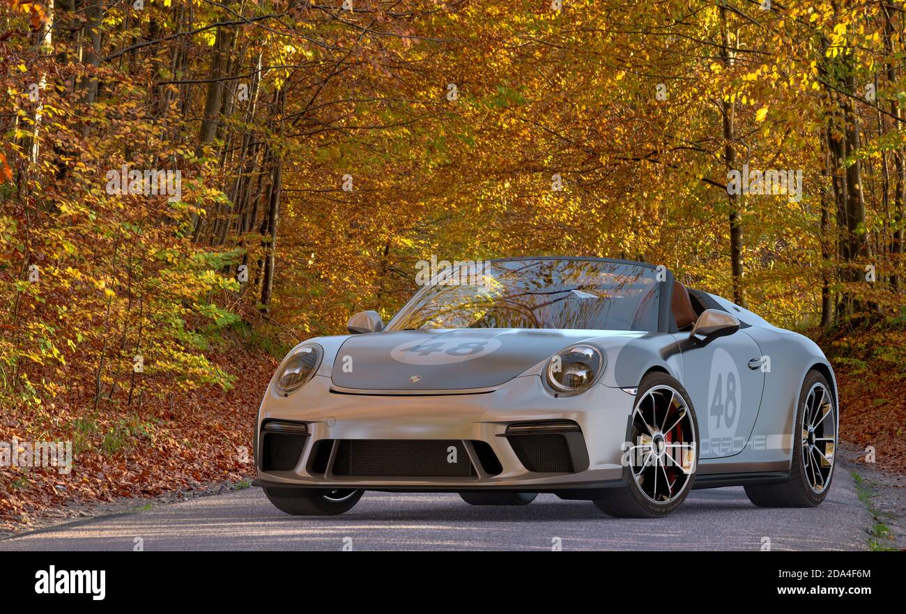 Porsche 911 Speedster Heritage Styled in a sporty retro style Stock ...