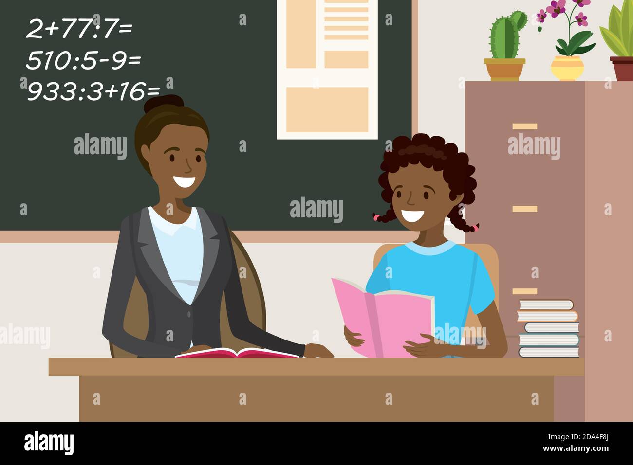 Boy at the home table Stock Vector Images - Alamy