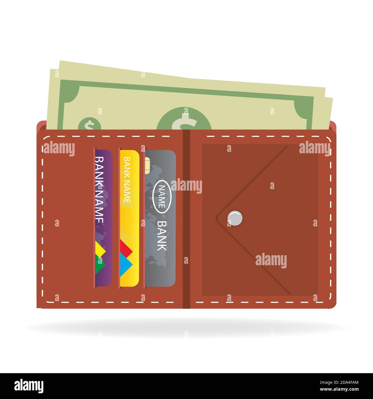 Money wallet Stock Vector Images - Alamy