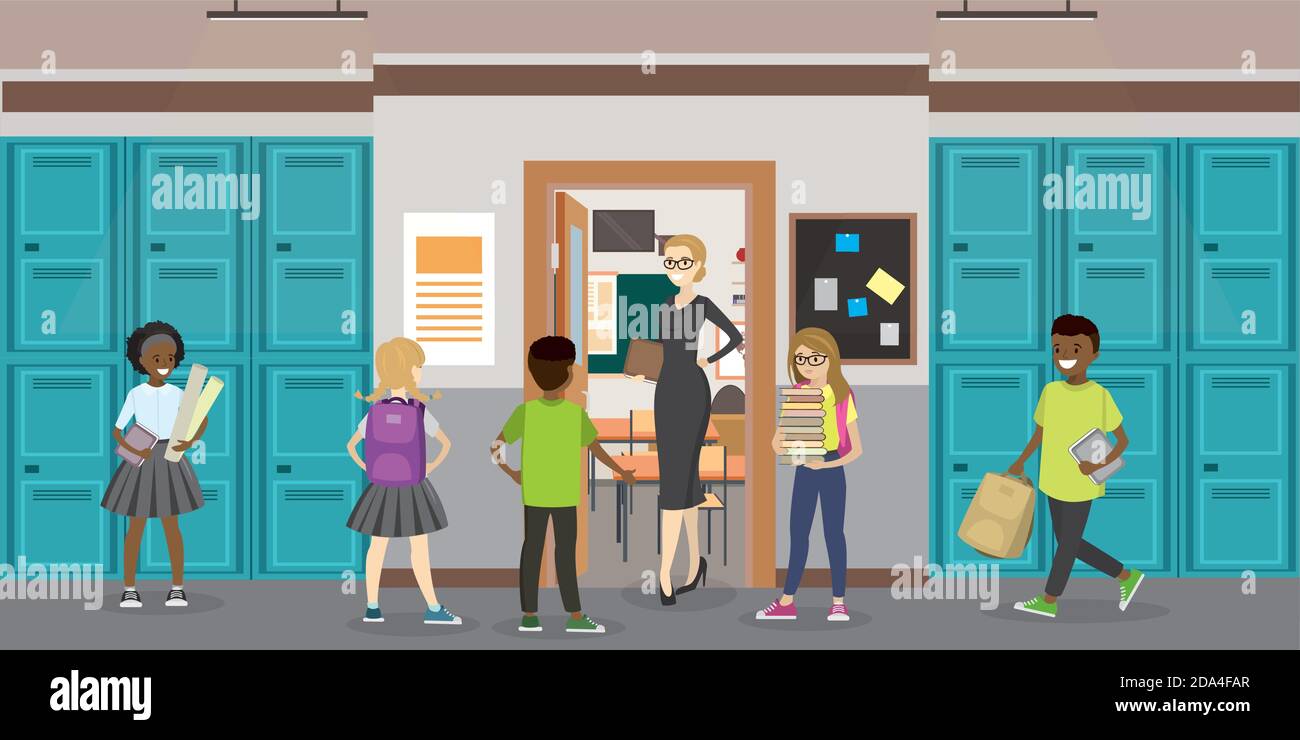 Door of classroom Stock Vector Images - Alamy