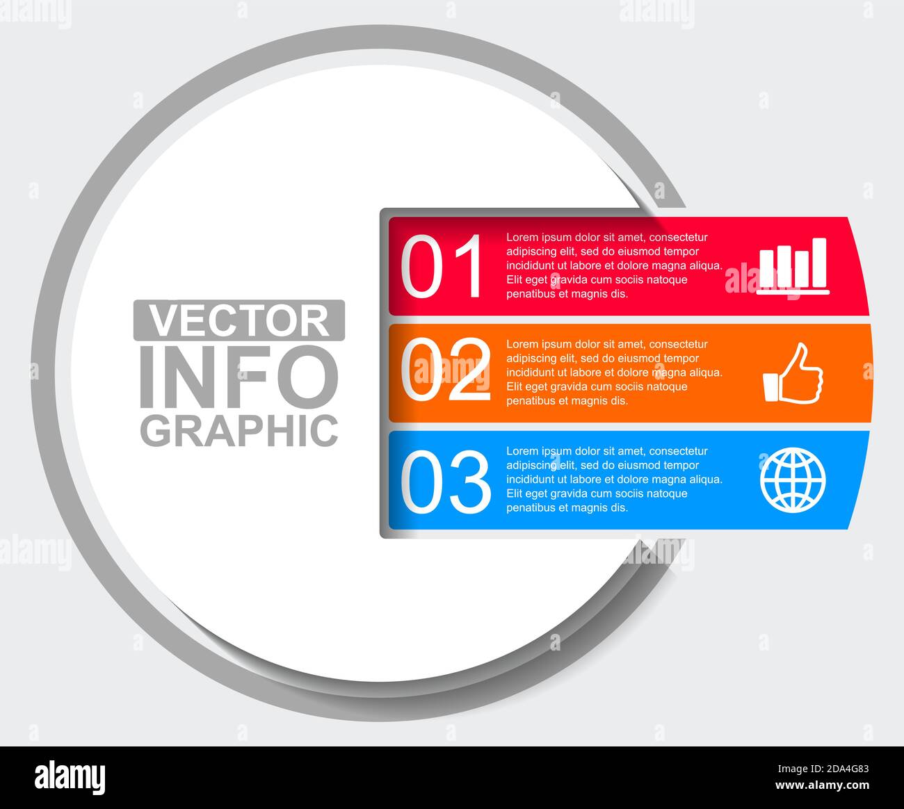 Business infographic vector template with 3 options Stock Vector Image ...