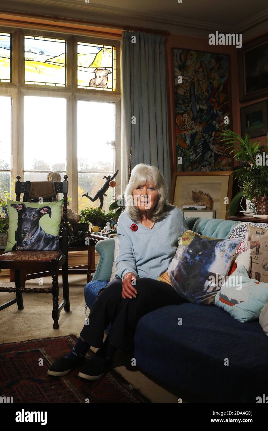 Author Jilly Cooper at her home, in the Cotswold village of Bisley ...