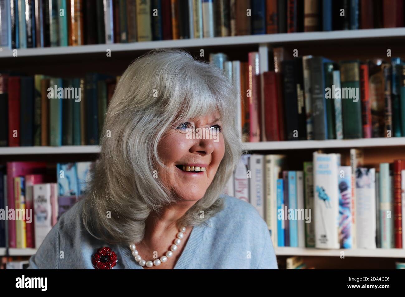 Author Jilly Cooper at her home, in the Cotswold village of Bisley ...