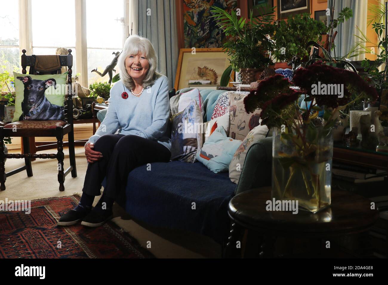 Author Jilly Cooper at her home, in the Cotswold village of Bisley ...