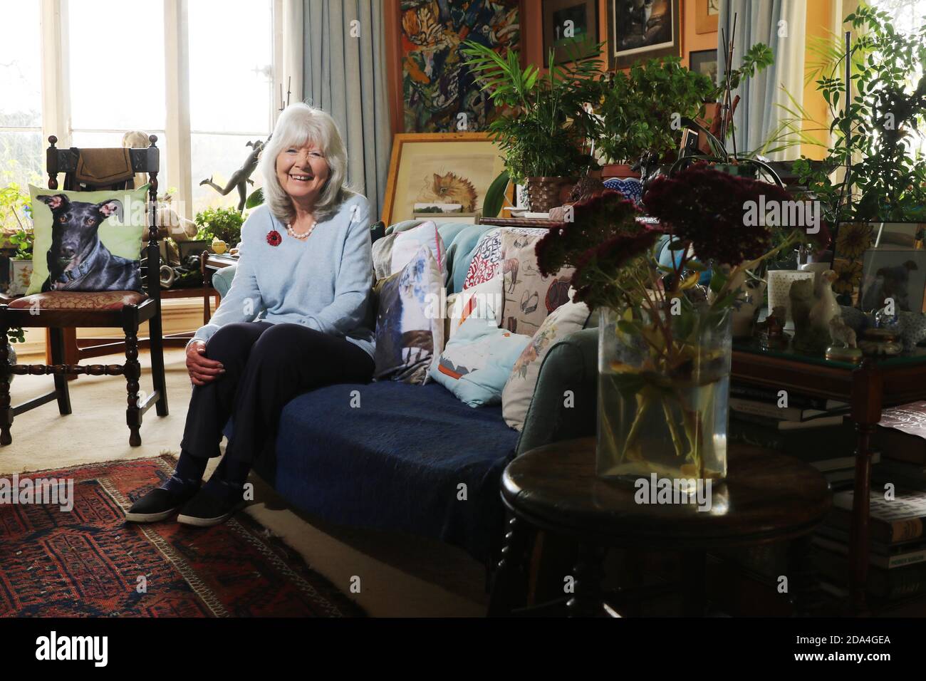 Author Jilly Cooper at her home, in the Cotswold village of Bisley ...