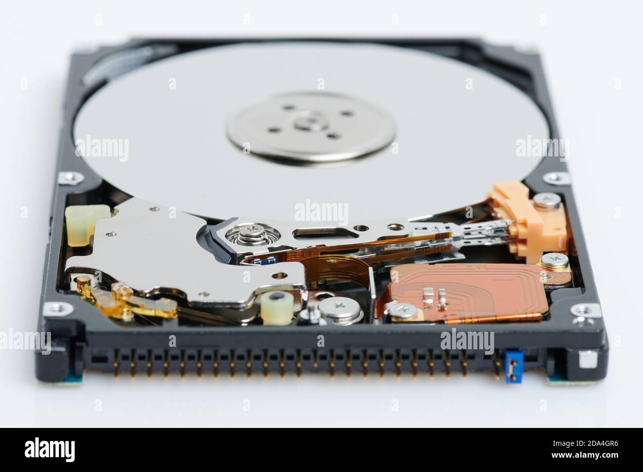 Connection of laptop hard drive isolated on white background Stock ...
