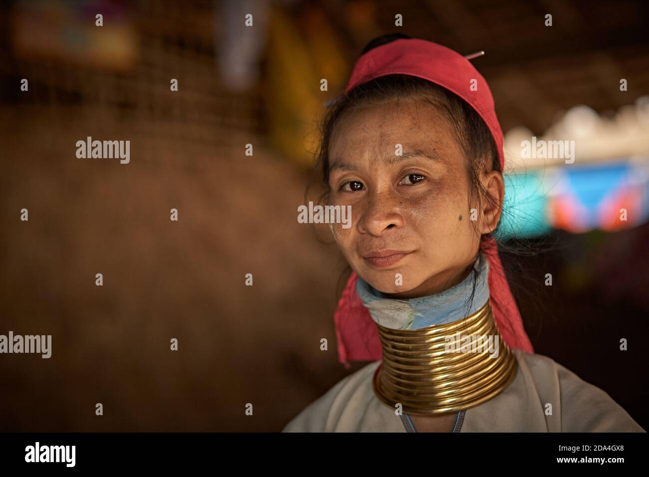 Portrait long necked woman hi-res stock photography and images - Alamy