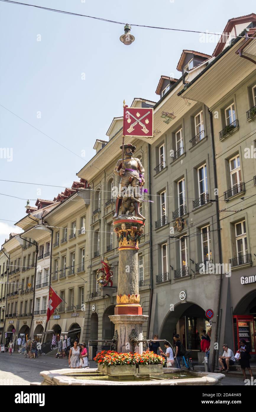 2019, view of old town of Bern city, unesco world heritage site, It is ...