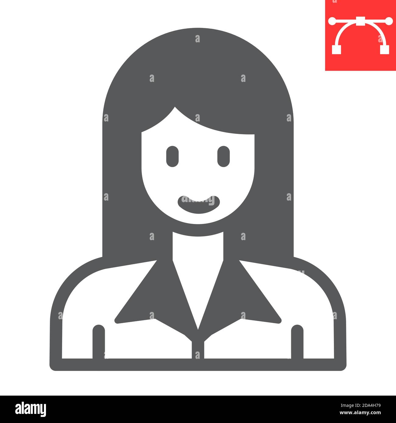 Businesswoman glyph icon, female and feminism, business woman sign ...