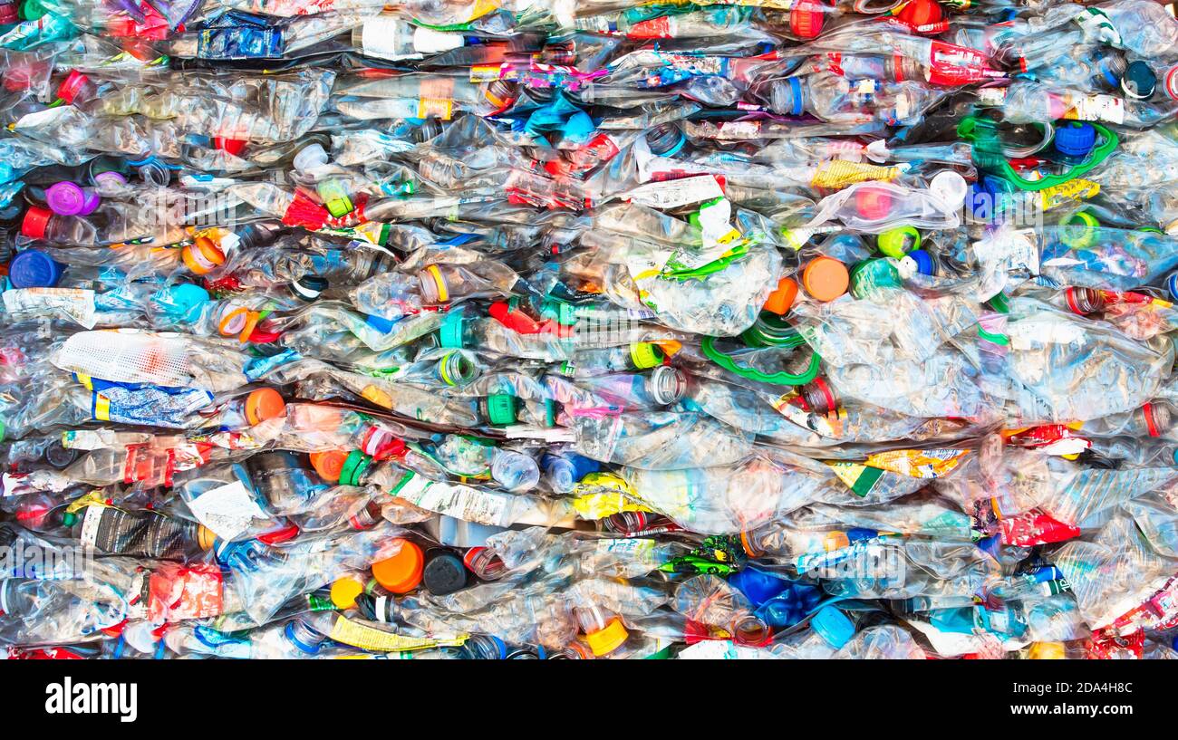 Closeup shot of plastic bottles for recycling Stock Photo - Alamy