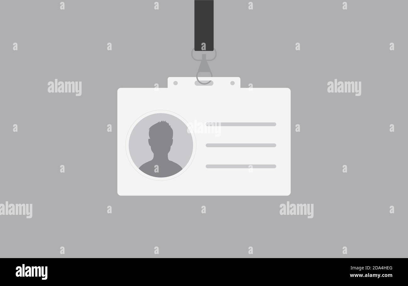 Office ID card template. Working identification card company employee ...