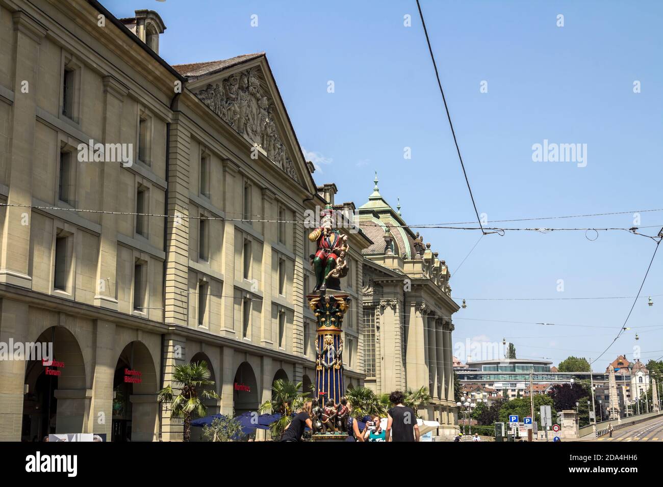 Child Eater fountain at the Granary place in Bern, Switzerland. It is ...