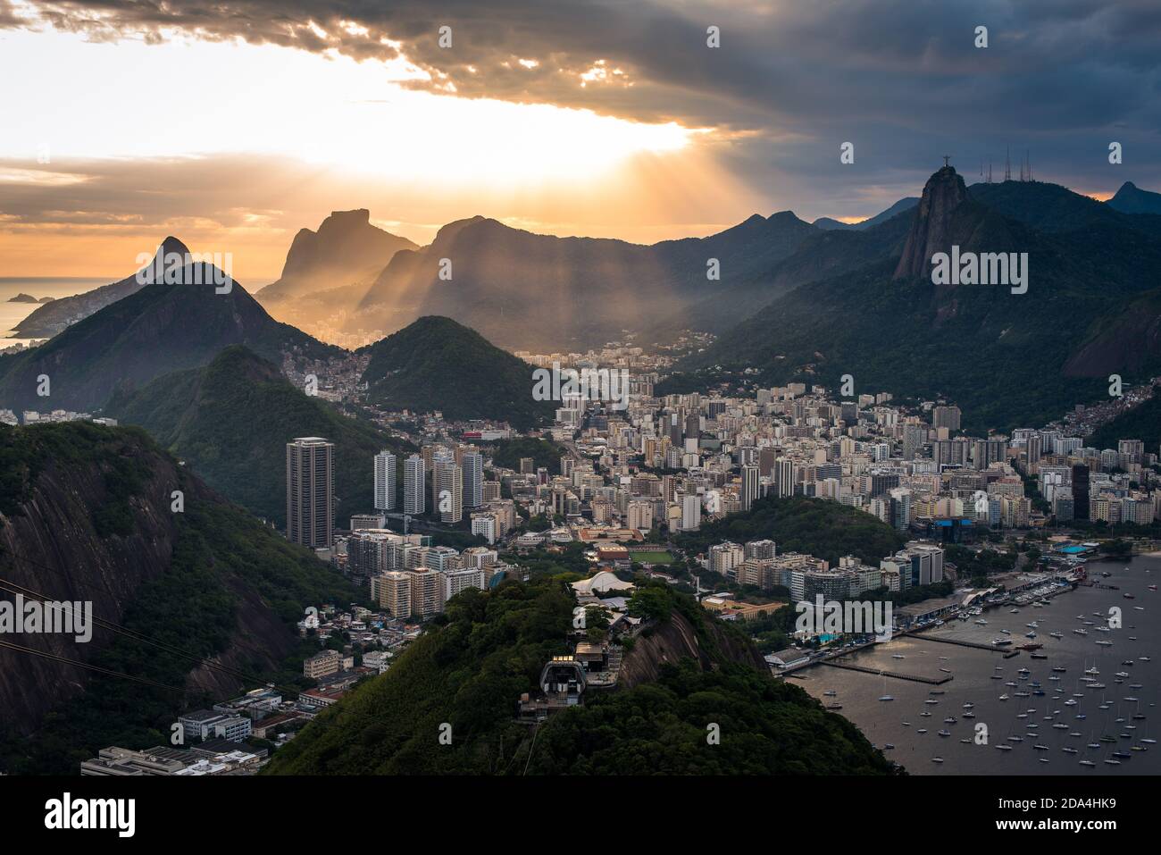 Aerial view sun shines through hi-res stock photography and images - Alamy