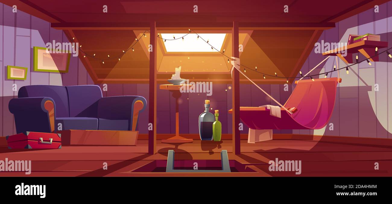 Window on attic roof Stock Vector Images - Alamy