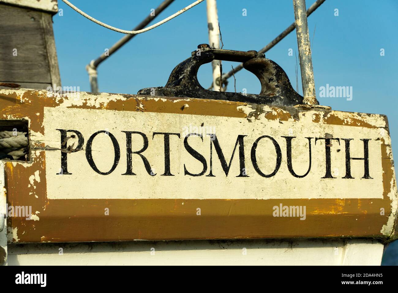 Name of a UK port on a boat Stock Photo - Alamy