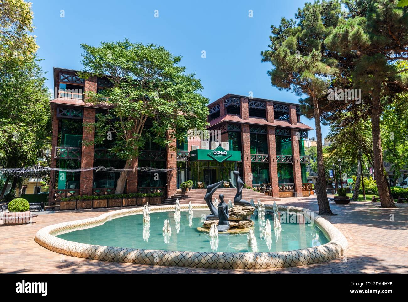 Baku, Azerbaijan – July 5, 2020. View of the Molokan Gardens in ...