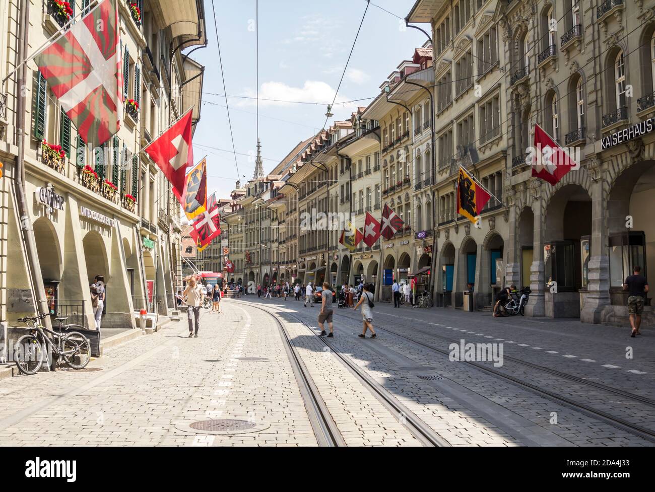 2019, view of old town of Bern city, unesco world heritage site, It is ...
