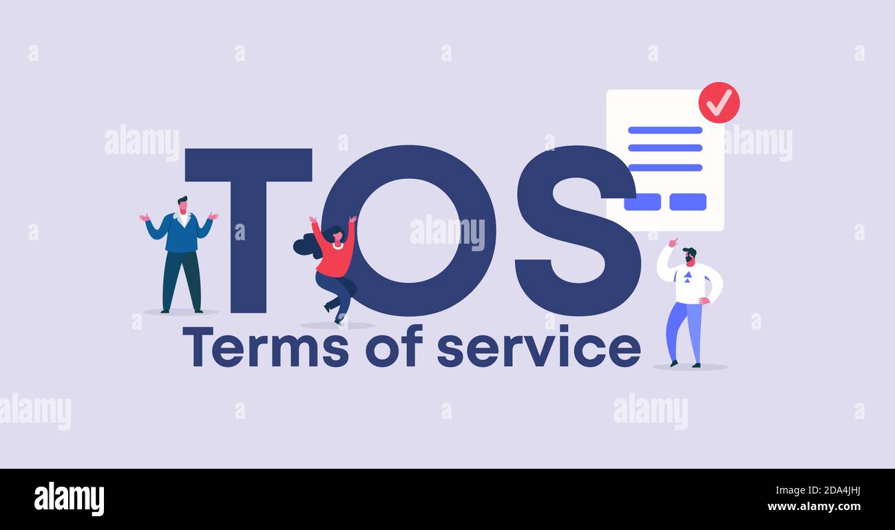 TOS terms of service. Convenient organization of site and web ...