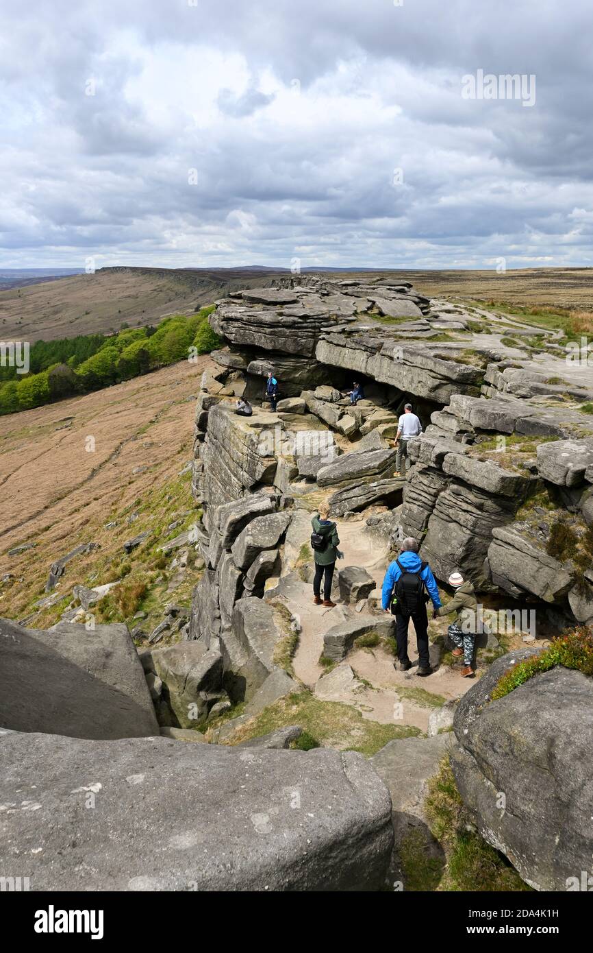 Stanage Edge in the Peak District Derbyshire England Stock Photo - Alamy