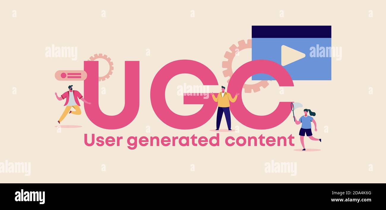 UGC user generated content. Advertising organization of site and web management applications ...