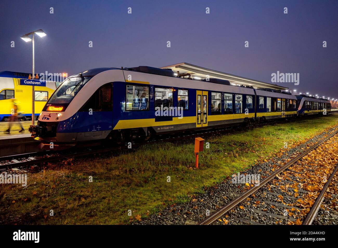 evb Alstom Coradia LINT 41 regional train at Cuxhaven railway station ...