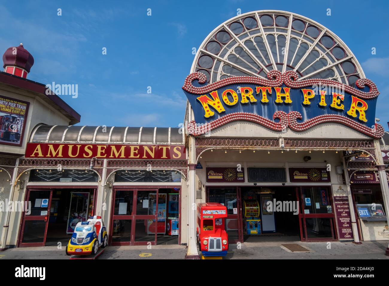 Entrance to the North Pier in Blackpool August 2020 Stock Photo - Alamy