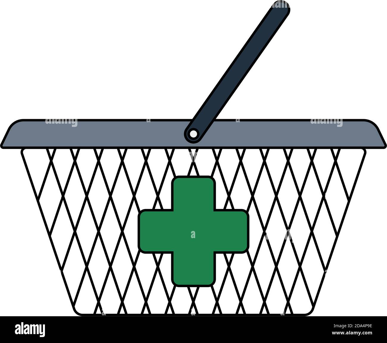 Pharmacy Shopping Cart Icon. Editable Outline With Color Fill Design ...
