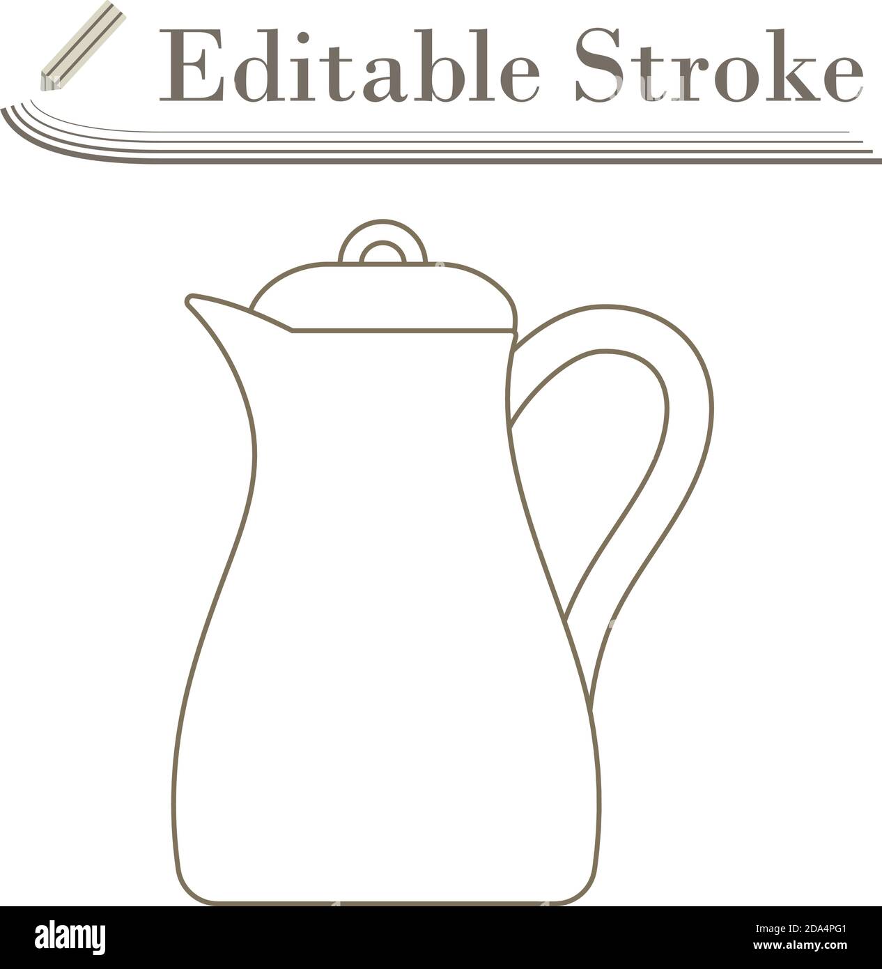 Glass Jug Icon. Editable Stroke Simple Design. Vector Illustration Stock Vector Image & Art - Alamy