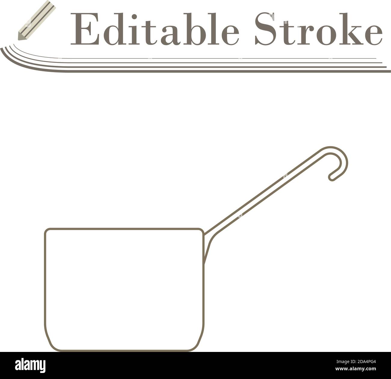 Kitchen Pan Icon. Editable Stroke Simple Design. Vector Illustration ...