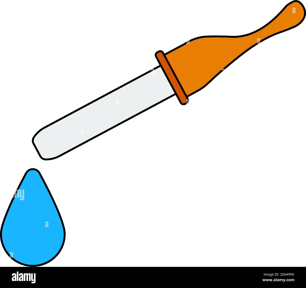 Dropper Icon. Editable Outline With Color Fill Design. Vector ...