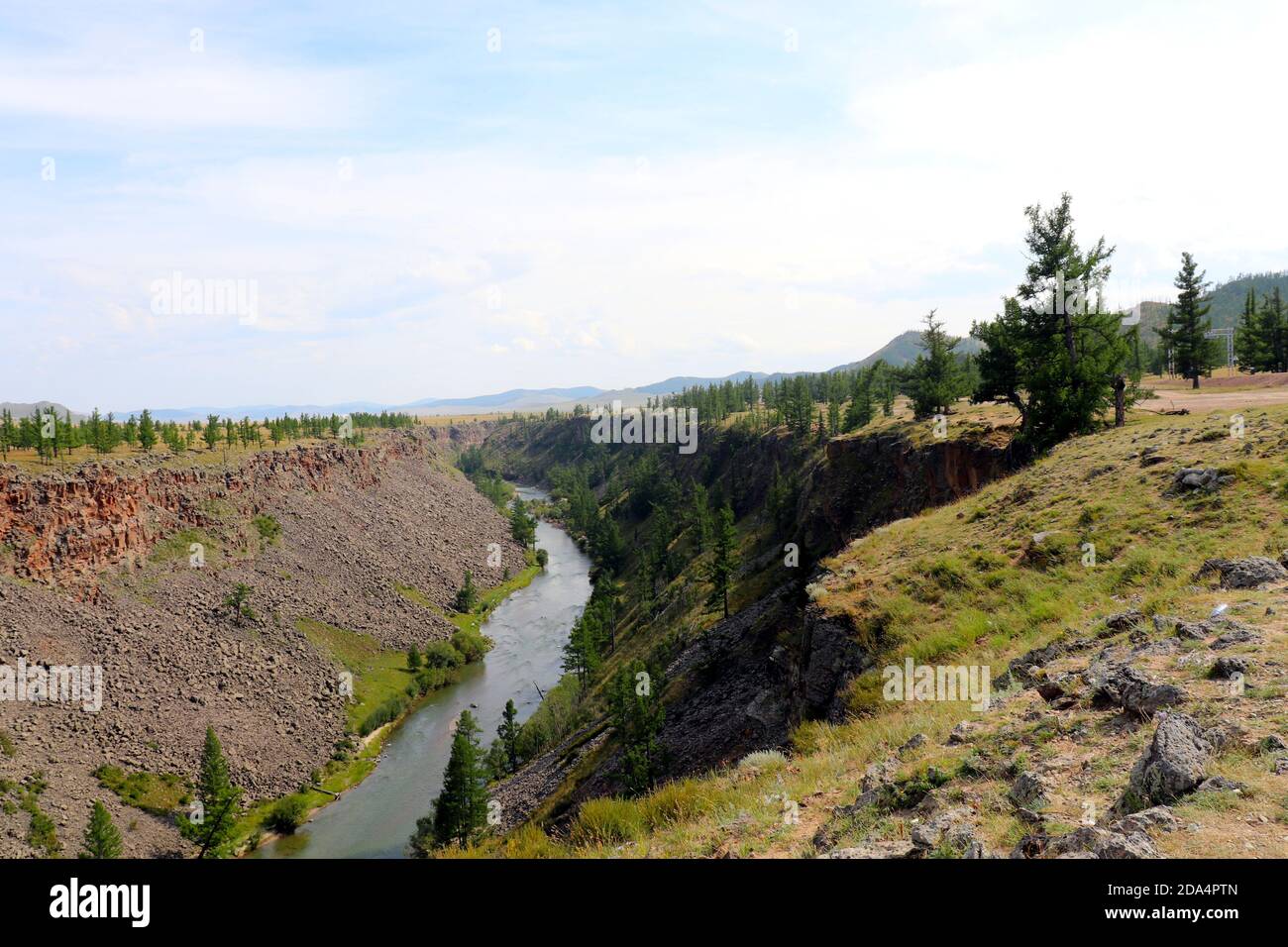 Chuluut River canyon in Mongolia Asia Stock Photo - Alamy
