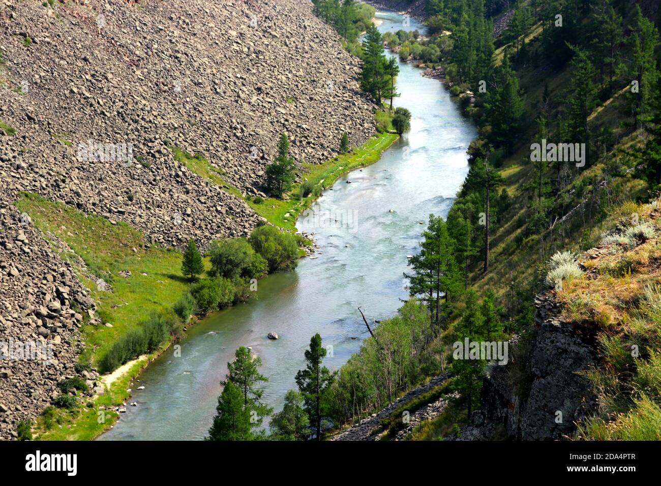 Chuluut River canyon in Mongolia Asia Stock Photo - Alamy
