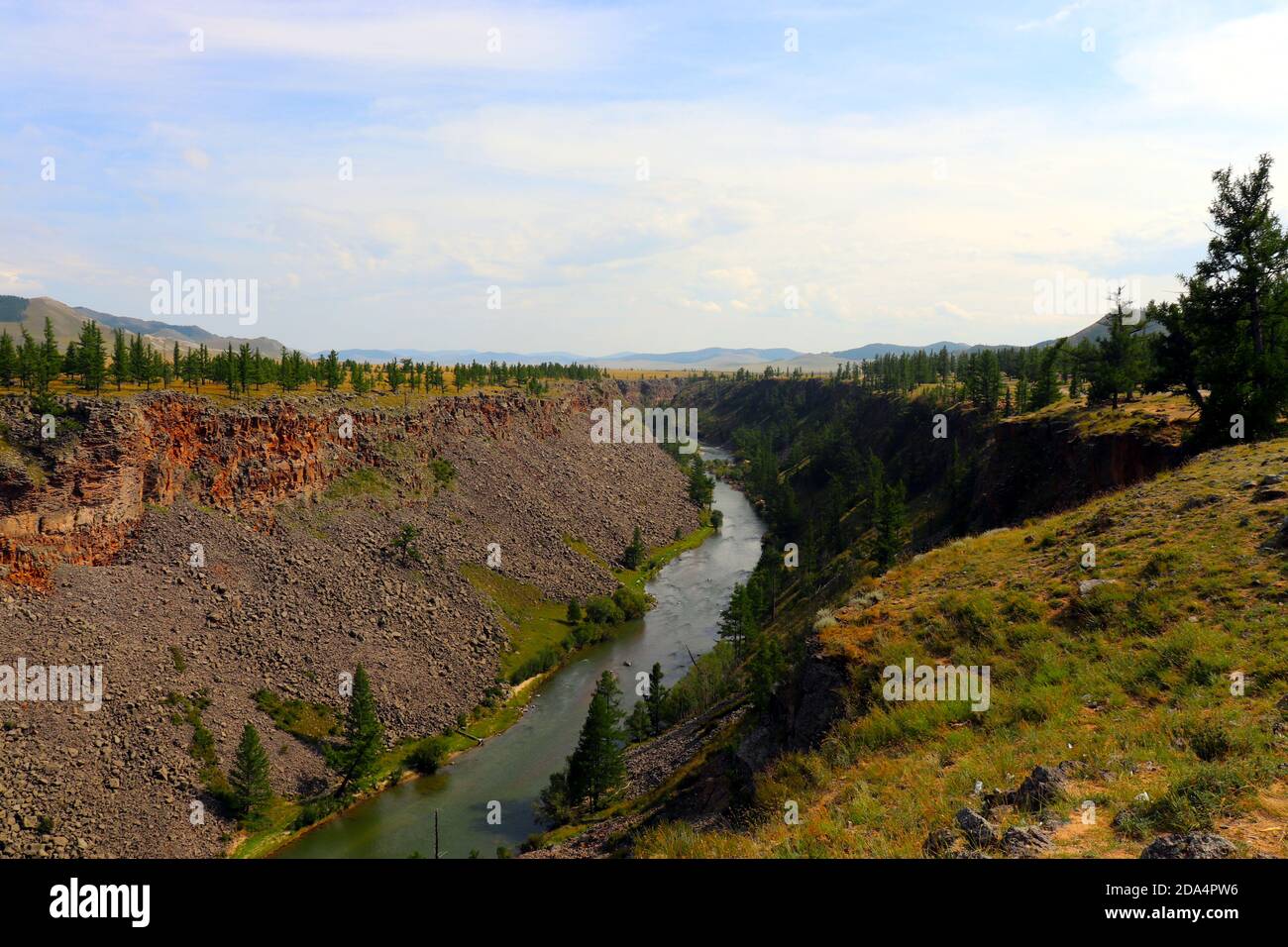 Chuluut River canyon in Mongolia Asia Stock Photo - Alamy