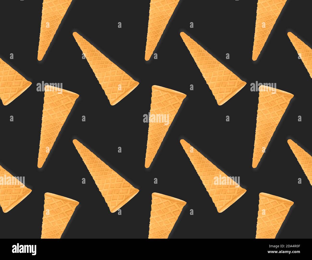 Pattern of ice cream cone isolated on creative colored texture Stock ...