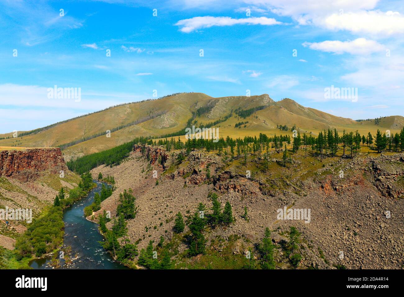 Chuluut River canyon in Mongolia Asia Stock Photo - Alamy