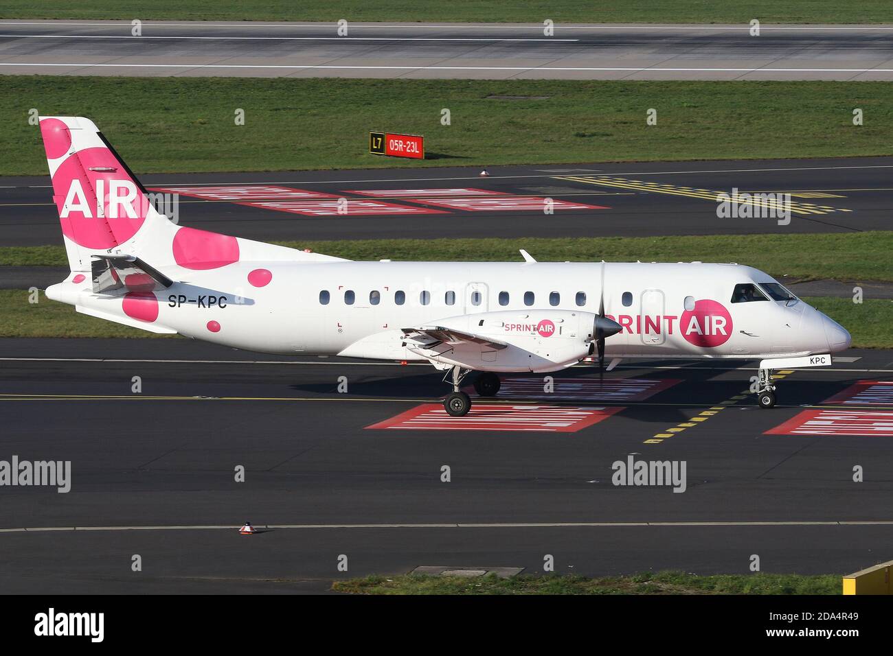 A Sprint Air Saab 340 at Dusseldorf Airport on 24 November 2019 ...