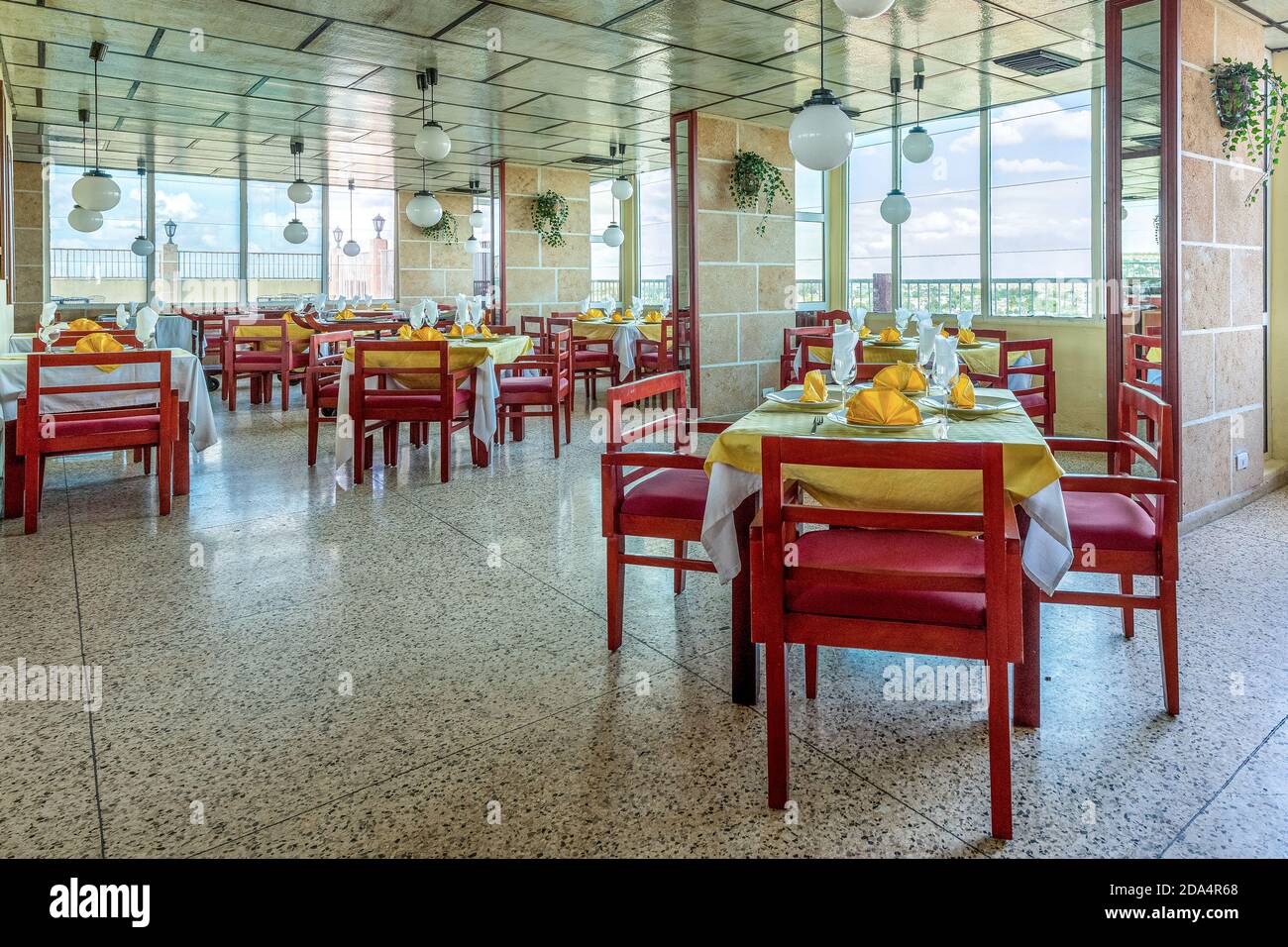 Inside of the Solaris Restaurant, Ciego de Avila, Cuba Stock Photo - Alamy