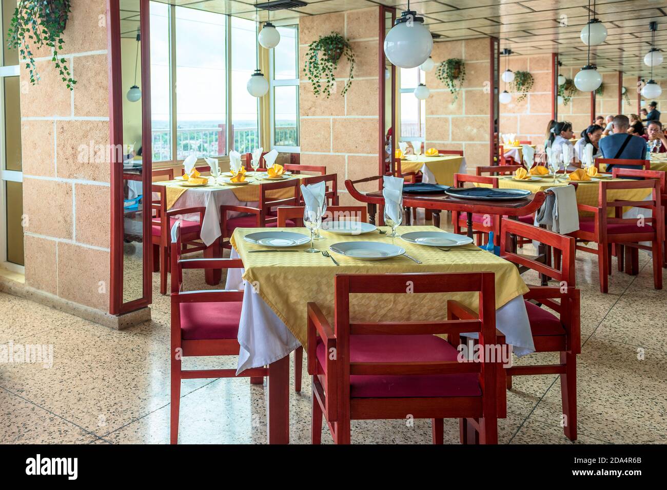 Inside of the Solaris Restaurant, Ciego de Avila, Cuba Stock Photo - Alamy
