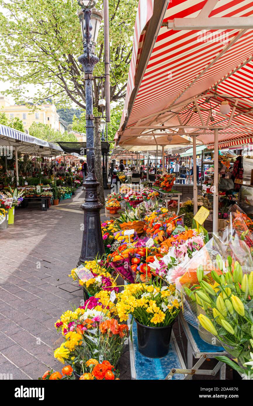The Flower Market, Nice Old Town, France Stock Photo - Alamy