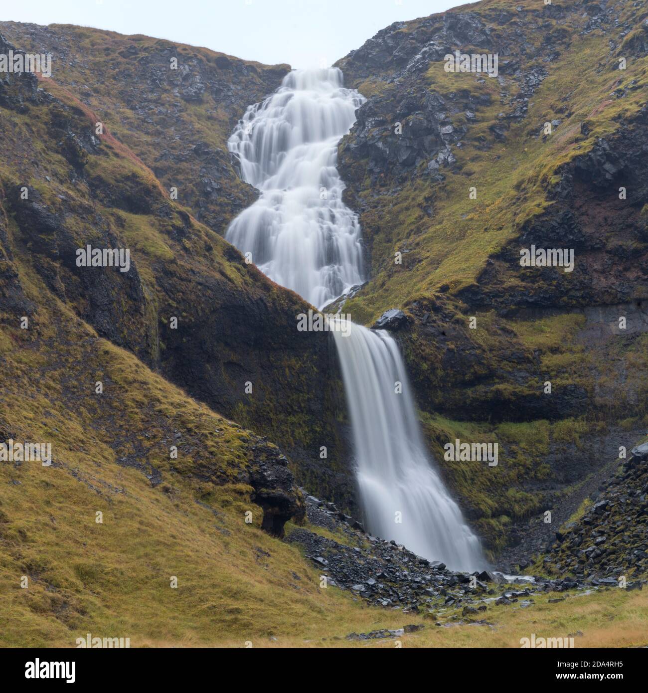 Scenic view of waterfall, Snaefellsnes Peninsula, Snaefellsnes, Western ...
