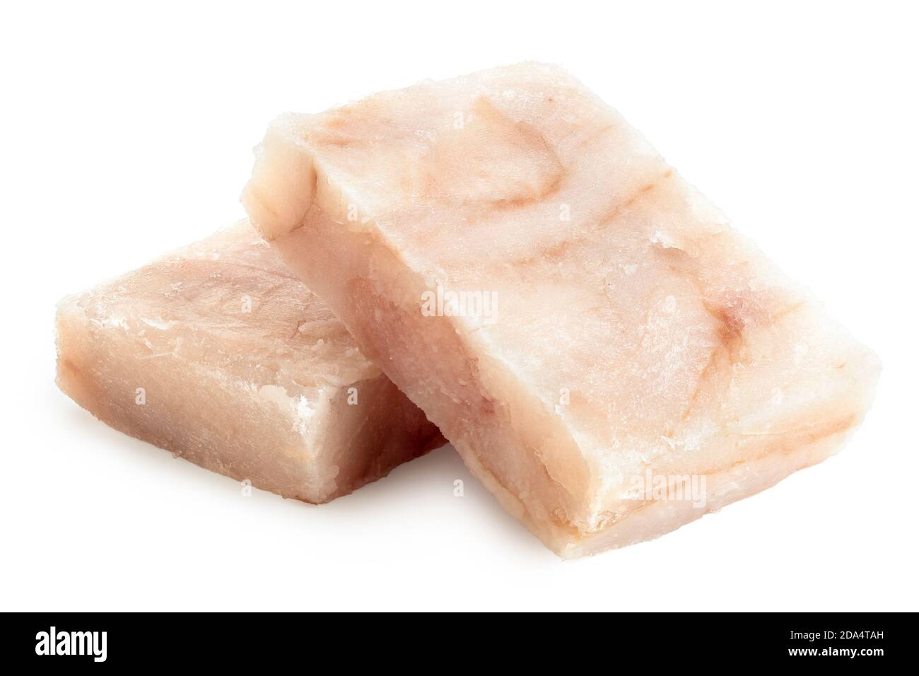 Two quick frozen fish fillet blocks isolated on white Stock Photo - Alamy