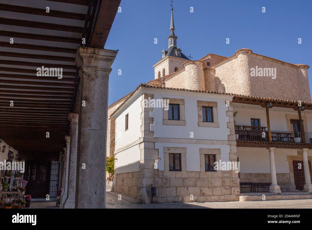 Colmenar de Oreja Main Square, Madrid, Spain. 17th Century magnificent ...