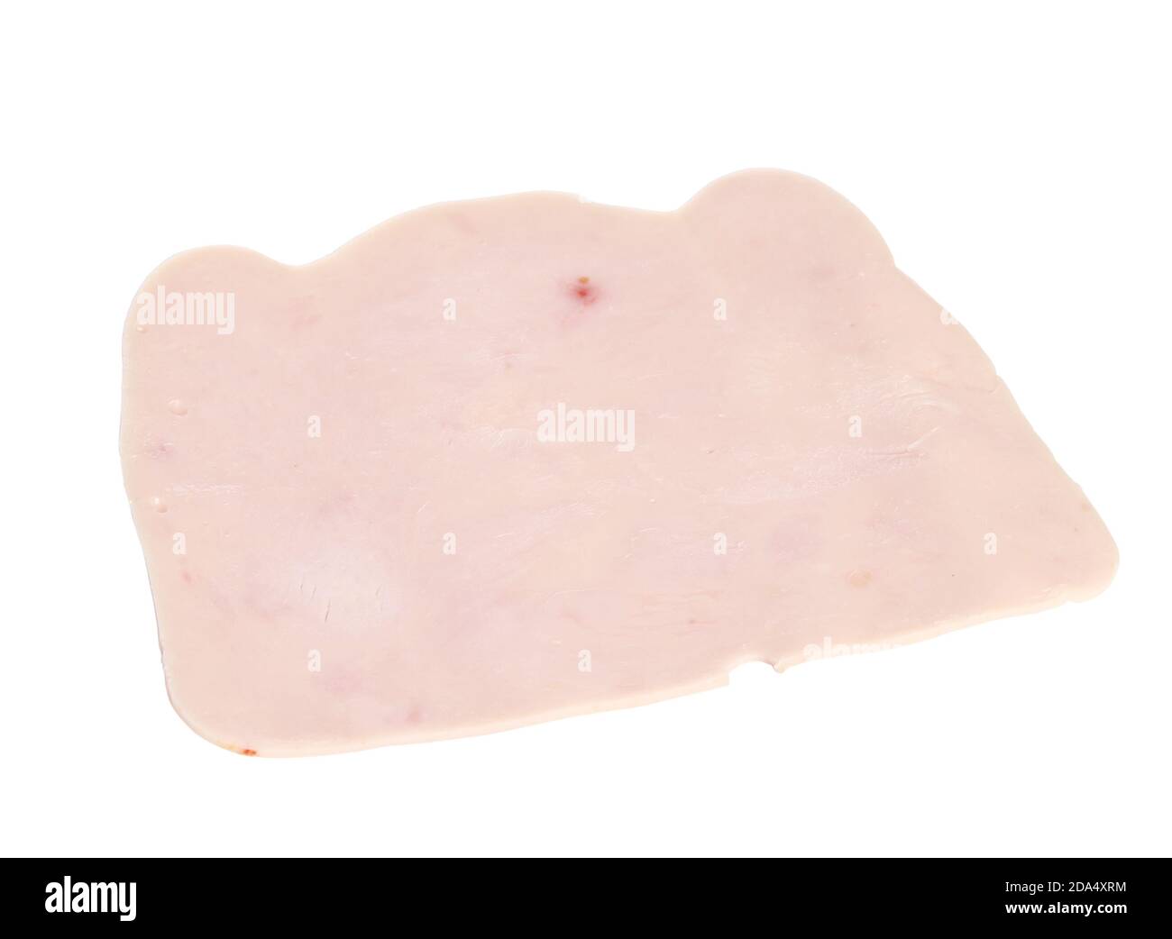 Closeup of a pink, raw ham isolated on white background Stock Photo - Alamy