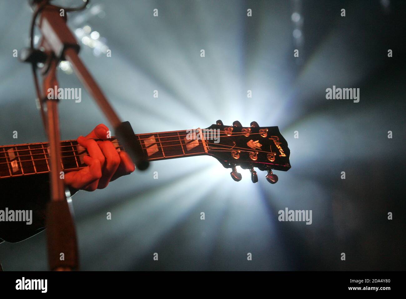 Back Lit lighting of a guitar neck with burst of light Stock Photo - Alamy